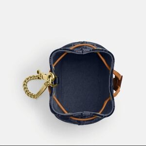 Coach | Bags | Coach Drawstring Wristlet In Signature Denim Nwt | Poshmark